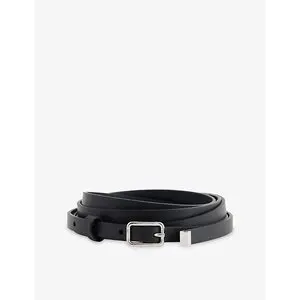 Givenchy Simple Buckle Leather Belt - Black