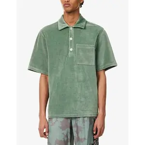 Oas Girona Patch-pocket Cotton-blend Velour Shirt