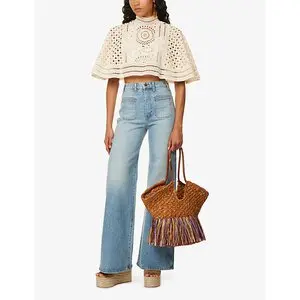 Zimmermann Indra Embroidered Cotton Cape