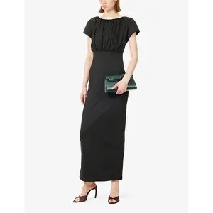 4TH & RECKLESS Violet Open-back Satin Maxi Dress