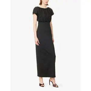 4TH & RECKLESS Violet Open-back Satin Maxi Dress