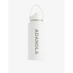 ADANOLA Embossed-logo Top-handle Stainless-steel Water Bottle 950ml - White
