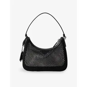 Prada Re-edition 2005 Mesh And Brushed Leather Top-handle Bag