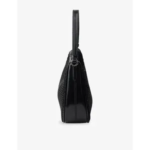 Prada Re-edition 2005 Mesh And Brushed Leather Top-handle Bag
