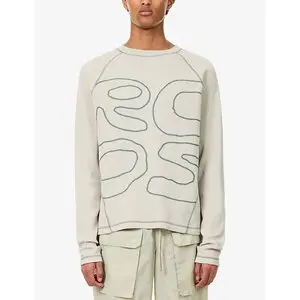 Reese Cooper Logo Waffle Cotton-blend Long-sleeve T-shirt