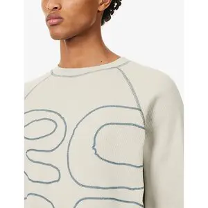 Reese Cooper Logo Waffle Cotton-blend Long-sleeve T-shirt