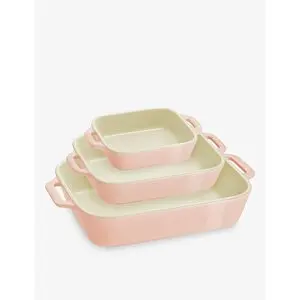 STAUB Rectangular Set Of Three Ceramic Gratin Dishes