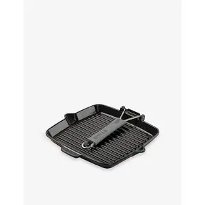 STAUB Square Cast-iron Grill Pan With Pouring Spout 24cm