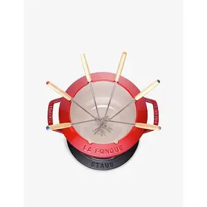 STAUB Brand-embossed Cast-iron Fondue Set