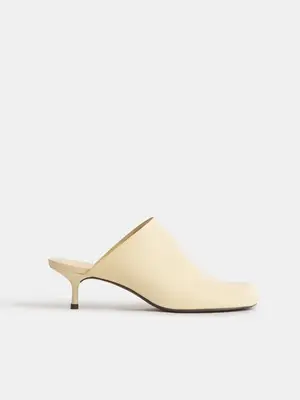 REFORMATION Phadra Heeled Mule - Ivory