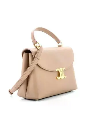 Celine Nino Top Handle Bag Leather Medium Satchel - Neutrals