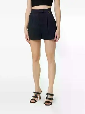 Elisabetta Franchi Stretch Cotton Shorts With Logo Detail