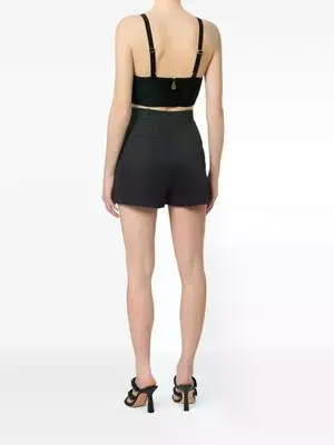 Elisabetta Franchi Stretch Cotton Shorts With Logo Detail