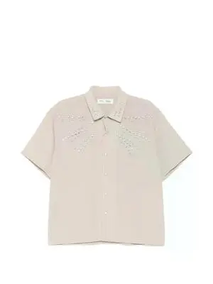 TOGA TOO Stud-embellished Short-sleeve Shirt