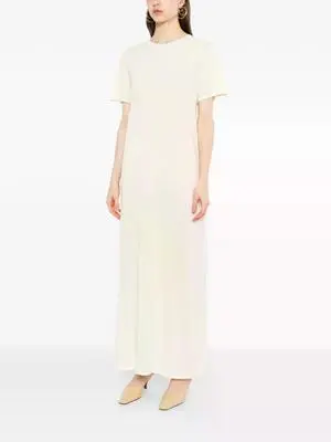 Co Collection Cream Crew Neck T-shirt Maxi Dress