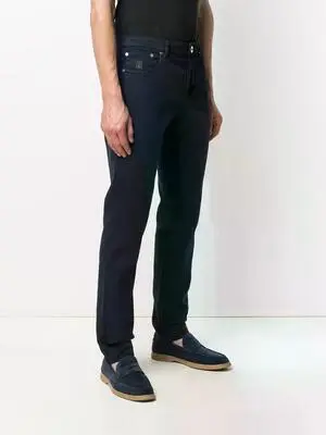 Brunello Cucinelli Navy Stretch-cotton Denim Jeans
