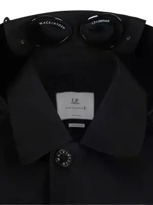 C.P. COMPANY Goggle Detail Hooded Coat - Black