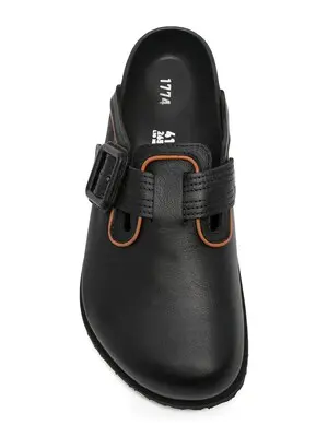BIRKENSTOCK Boston Exquisite Nappa Leather Mule - Black