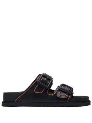 BIRKENSTOCK Arizona Exquisite Nappa Leather Sandals With Buckles - Black