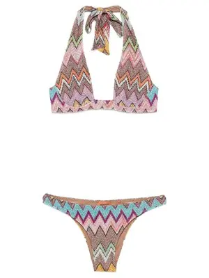 Missoni Missoni Zig-Zag Pattern Metallic Bikini Multi
