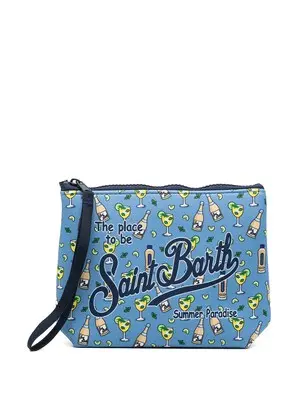 MC2 SAINT BARTH Aline Pouch With Hugo Print - Blue