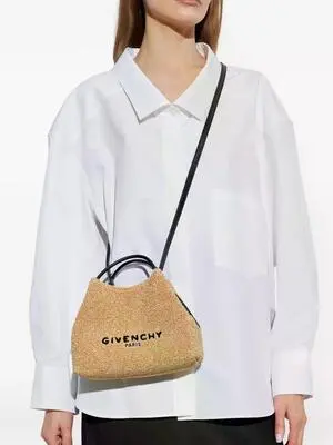 Givenchy Nano Facet Logo-embroidered Tote Bag - Neutrals