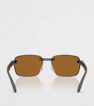 Ray-ban Rimless Rectangular Sunglasses - Brown