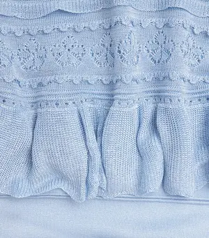 Sandro Pointelle Maxi Skirt - Blue