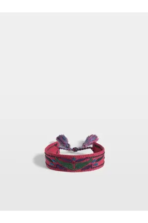 Zadig&Voltaire Woven Bracelet With Wings Embroidery - Natural