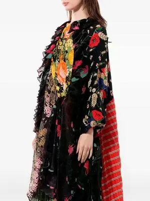 Balenciaga Floral Print Ruffled Dress