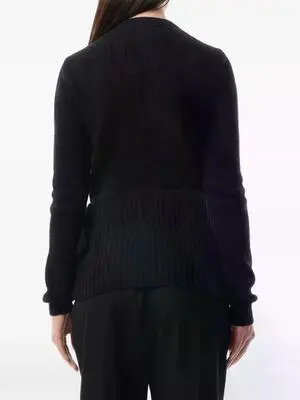LANVIN Ruffled-trim Zip-up Cardigan