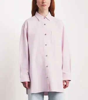 AGOLDE X Maria Mcmanus Sun-faded Denim Shirt - Pink