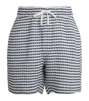 CHE Riita Textured Linen Shorts - Blue