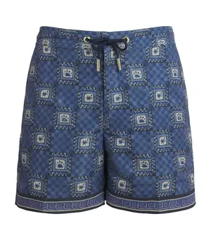CHE Telha Print Oceano Swim Shorts - Navy