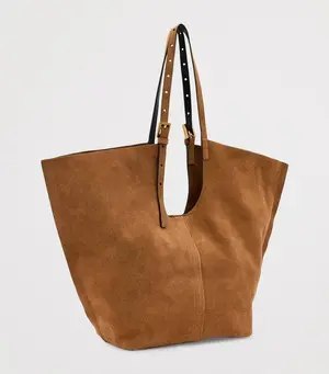 ALLSAINTS Suede Tote Bag - Brown