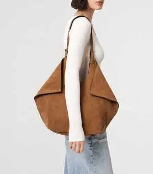 ALLSAINTS Suede Tote Bag - Brown