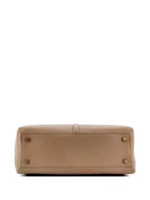 Celine 16 Top Handle Bag Grained Calfskin - Neutrals
