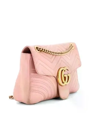 Gucci Matelassé Leather Shoulder Bag - Pink