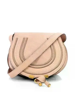 Chloé Marcie Leather Small Crossbody Bag - Neutrals