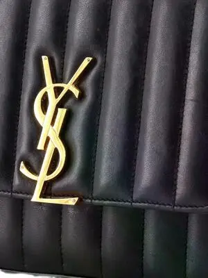Saint Laurent Vicky Vertical Quilted Leather Medium Crossbody Bag