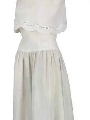 Vintage Scalloped Edge Open-work Dress
