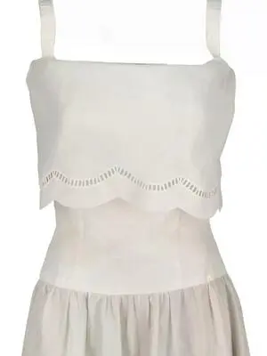 Vintage Scalloped Edge Open-work Dress