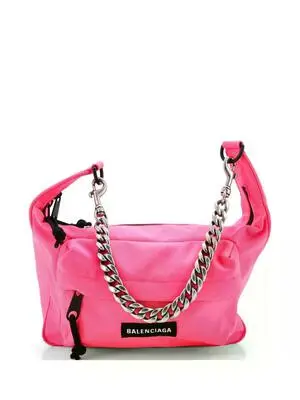 Balenciaga Raver Chain Canvas Shoulder Bag