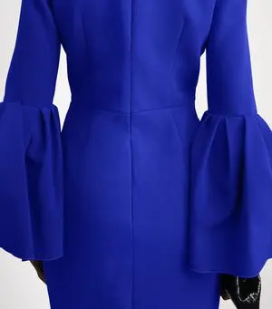 ROKSANDA Margot Midi Dress With Puff Sleeves - Blue