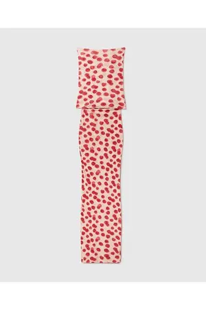 Stella McCartney Raspberry Print Mesh Maxi Dress