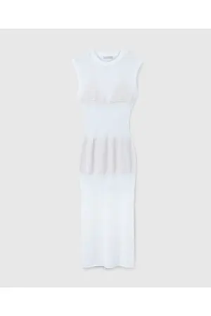Stella McCartney Sheer Crochet Midi Dress - White