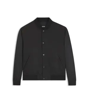 BOSS Water-repellent Jacket With Monogram-patterned Sleeves
