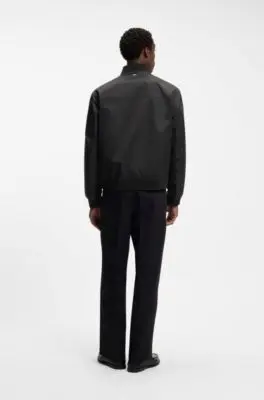 BOSS Water-repellent Jacket With Monogram-patterned Sleeves