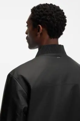 BOSS Water-repellent Jacket With Monogram-patterned Sleeves