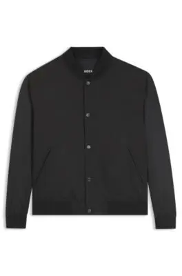 BOSS Water-repellent Jacket With Monogram-patterned Sleeves